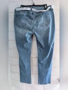 Kensie | Jeans | Nwot Kensie Light Blue Straight Leg Jeans With Polka ...
